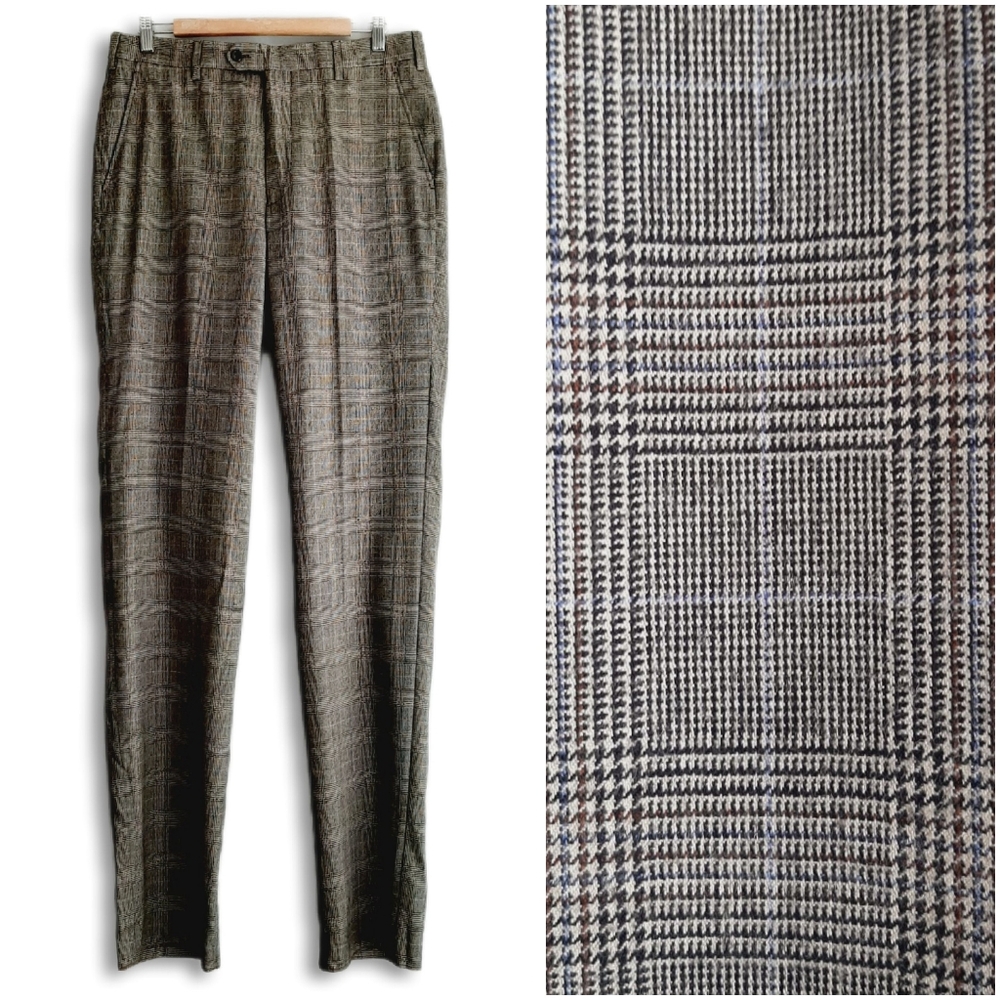 1818 Fitzgerald 100% Wool Scotland Fabric Italy Trous… - Gem